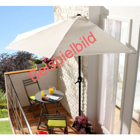 Parasol 250 cm - SEMI REDONDO - Color: gris