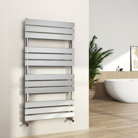 S'AFIELINA Heated Towel Rail Chrome Flat Panel Bathroom Radiator 1200 x ...