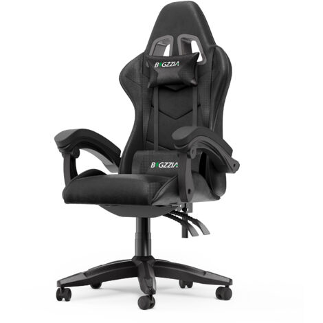 Sedia gaming Nero - bigzzia Sedia Gamer con Cuscino Lombare ...
