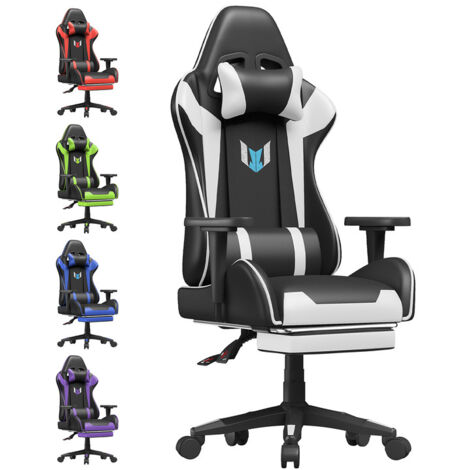 Sedia gaming 110kg - con poggiapiedi - bigzzia Sedia Gamer on supporto ...
