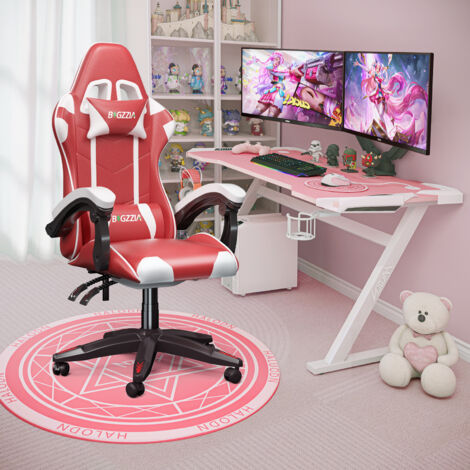 Sedia Gaming Ergonomica, bigzzia Sedie da gamer con con Cuscino Lombare ...