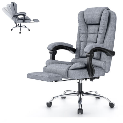 Sedia da Ufficio - bigzzia Sedia Ufficio con Poggiapiedi Telescopico ...