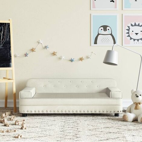 Sofa Divano Relax Moderno,Divano per Bambini Crema 90x53x30 cm in ...