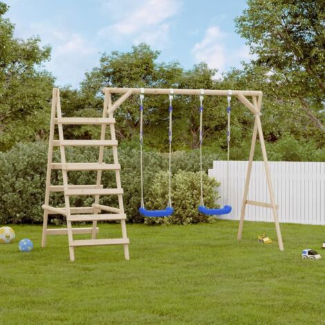 Seggiolini per Altalena con Corde 2 pz Blu 38x16 cm PE vidaXL95887
