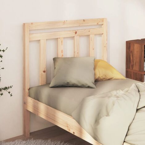 Testiera Moderna Testiera per Letto 106x4x100 cm in Legno Massello di ...