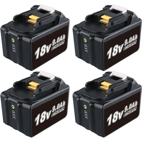 4x18V 9000mAh Ersatzbatterie für Makita 18V BL1860 BL1850 BL1840 LXT ...