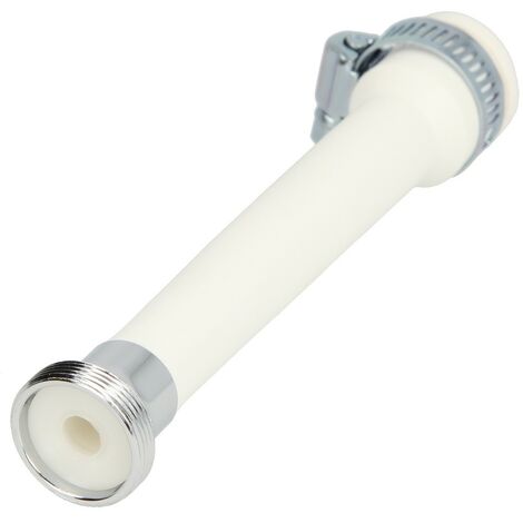 Flessibile senza regolatore jet con morsetto, plastica bianca