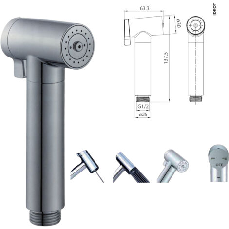 Doccetta per wc tonda tripla funzione