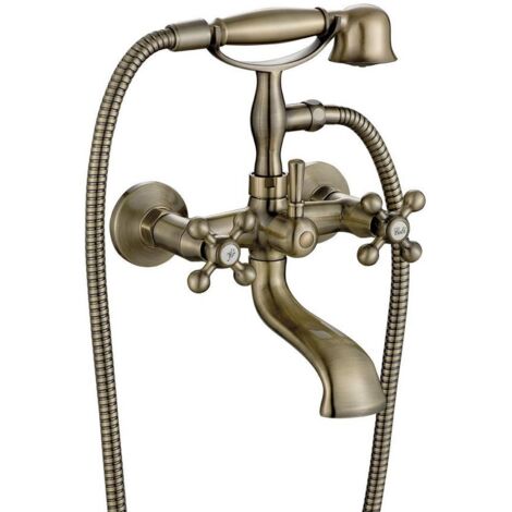 Rubinetto vasca bronzato vintage completo