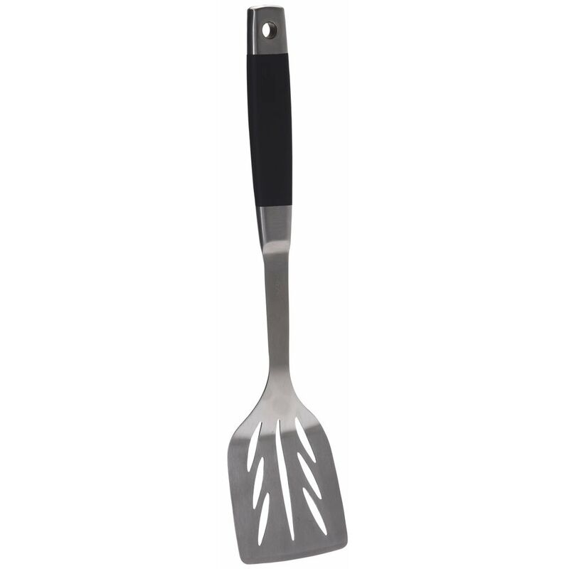 Spatule barbecue, acier inoxydable, noir