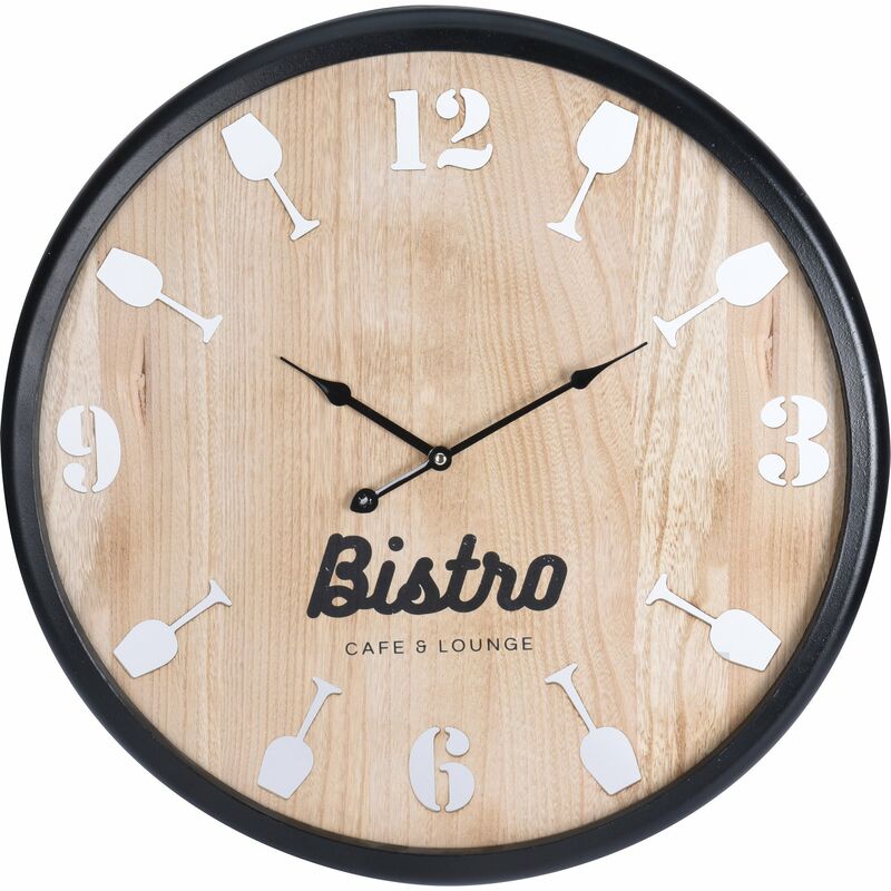 Horloge murale BISTRO, 60 cm, bois