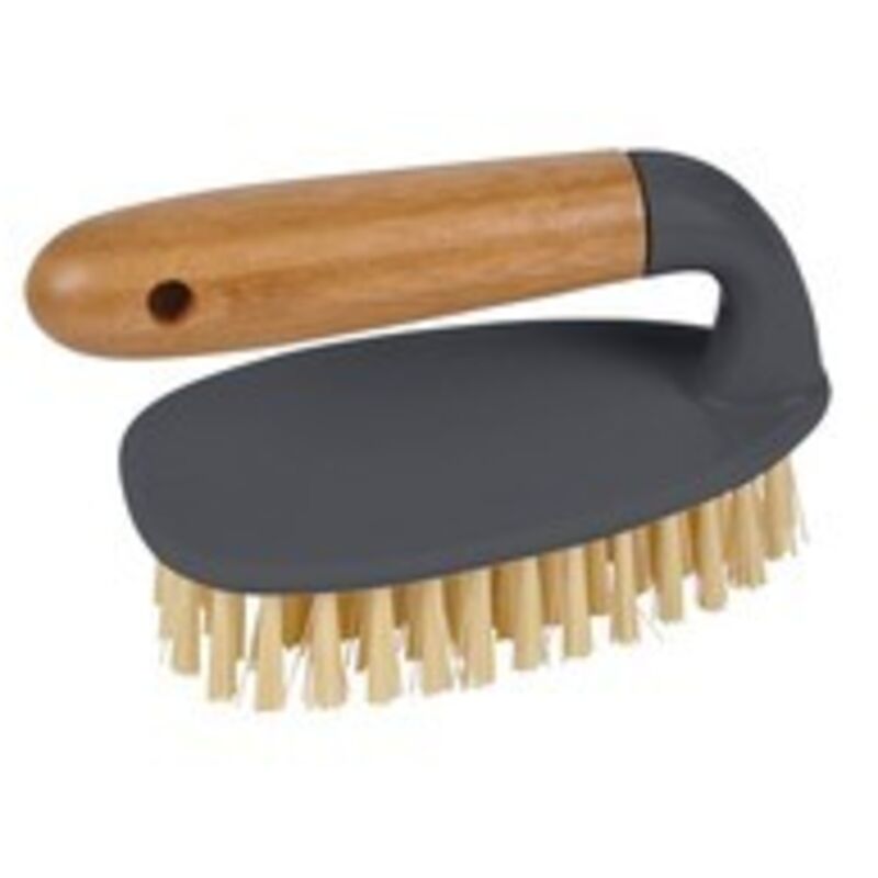 Brosse à récurer, 15 cm, avec manche en bambou