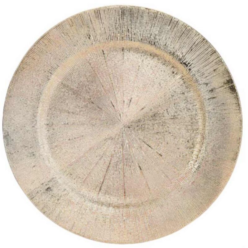 Assiette de présentation métallique, Ø 33 cm