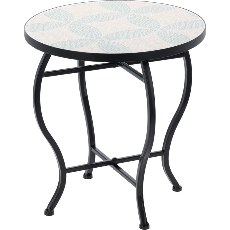 Table basse pour terrasse avec mosaïque, Ø 38 cm