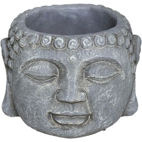 Pot de Bouddha, Ø 11,5 cm, ciment, gris