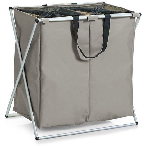 Bac à linge, 2 compartiments - 128 litres, ZELLER