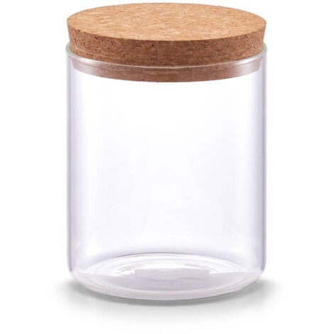 Récipient en verre avec couvercle en liège, 650 ml