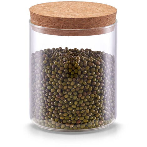 Récipient en verre avec couvercle en liège, 650 ml