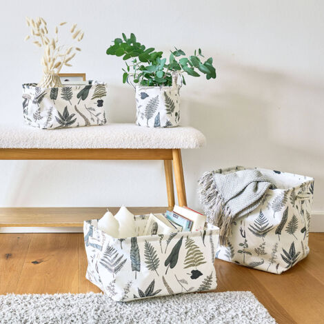 Panier de rangement textile, 36 x 25 x 18 cm