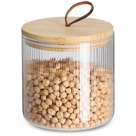 Récipient en verre avec couvercle et poignée, 1050 ml