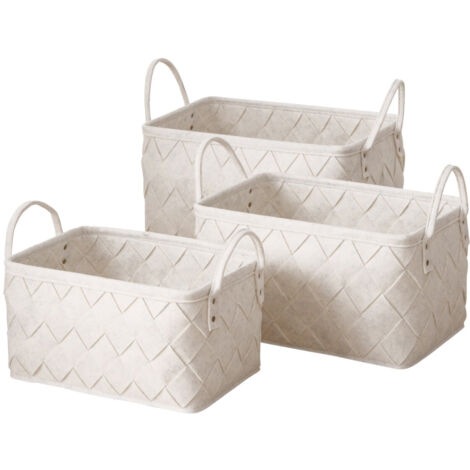 Ensemble de paniers en textile LEVORO, 3 pièces.
