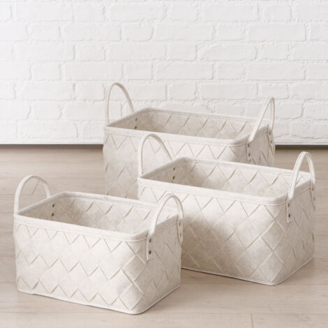 Ensemble de paniers en textile LEVORO, 3 pièces.