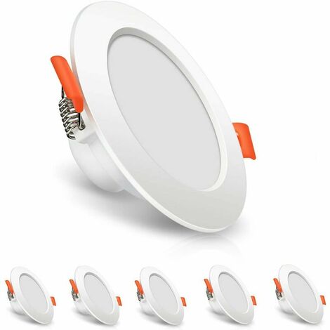 LED Recessed Spotlight, 8W Ceiling Spotlight Set of 6, 700LM Downlight, IP44 Recessed Spotlight ...