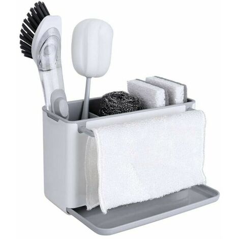 XL Sink Basket - Large Wall Mounted Sponge Holder - Drip Tray for Easy ...