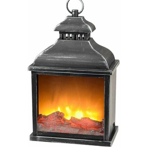 Battery Operated LED Chimney Lantern without Heater with 3D Flame ...