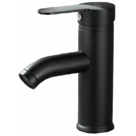 Matt black washbasin tap - Hot / cold water mixer tap - Black