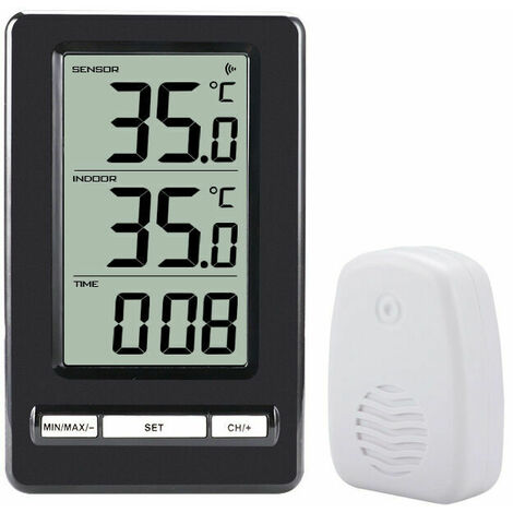 Indoor and Outdoor Thermometer, Digital Wireless Thermometer with Probe ...