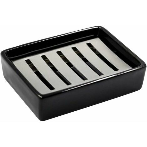 SUS304 Stainless Steel Ceramic Soap Dish for Bathroom, Double Layer ...