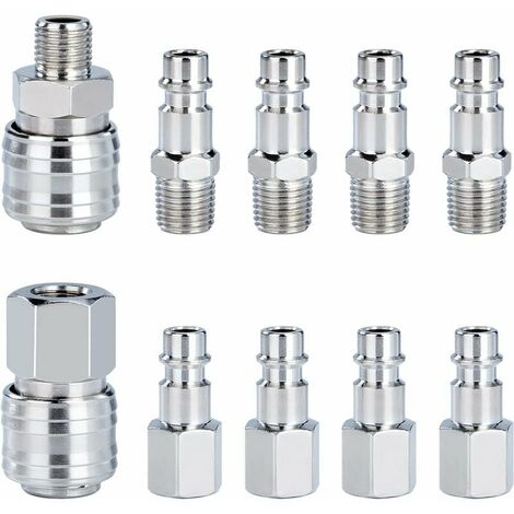 Compressor Fitting 1/4" BSP Quick Coupler Compressed Air Compressor ...