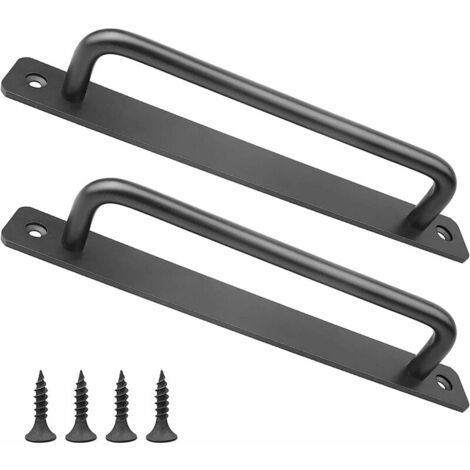 2 Black Door Handles, Metal Door Handles, Aluminum Metal Door Handles ...