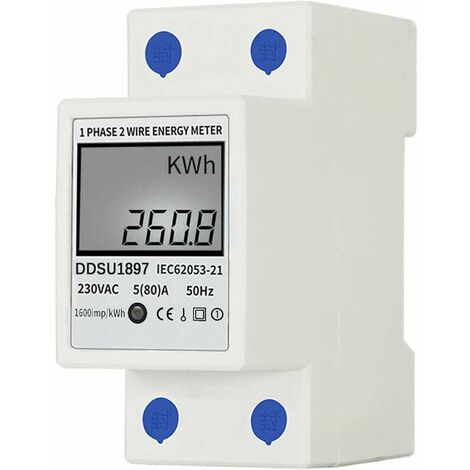 Single Phase Electricity Meter,80A 220V Digital Electric Power Meter ...
