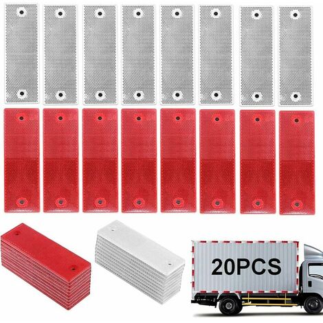 Rectangular Reflector 20 Pcs Car Reflector Sticker Plastic Reflector ...