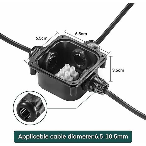 Set Of 10 Waterproof Junction Box, 3-way Junction Box Junction Box Suitable