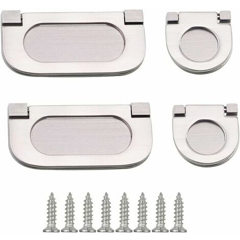 Tucire 4 Pieces Invisible Handles Drawer Pull Recessed Handle Kitchen ...