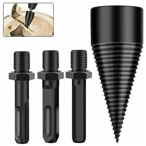Log Splitters,42mm Wood Splitter Drill Bit, Tapered Wood Splitter for ...
