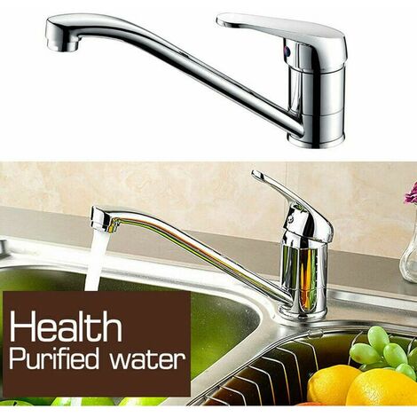 Monobloc Kitchen Tap Sink Hot and Cold Mixer Tap Modern Single Lever ...