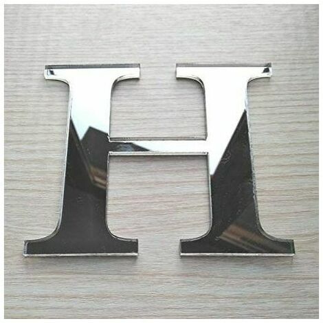 Adhesive mirror letters - letter H & - height 10 cm - self-adhesive ...
