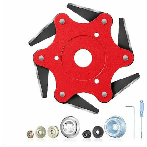 6 Teeth Steel Teeth Razors Trimmer Head with Working Head, 65mm Lawn ...