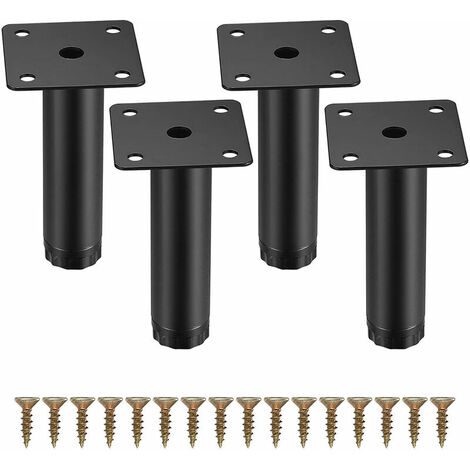 4 Pieces Furniture Feet, Adjustable Furniture Feet, Metal Clamp Support ...
