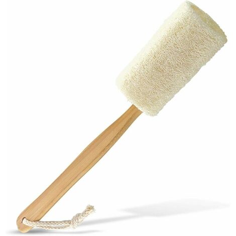 Set of 2 Natural Exfoliating Loofah Luffa Loofah Bath Brush on a Cane ...