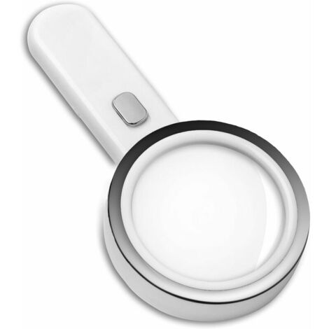 5X High Power Illuminated Magnifying Magnifier, Large 90mm Distortion ...