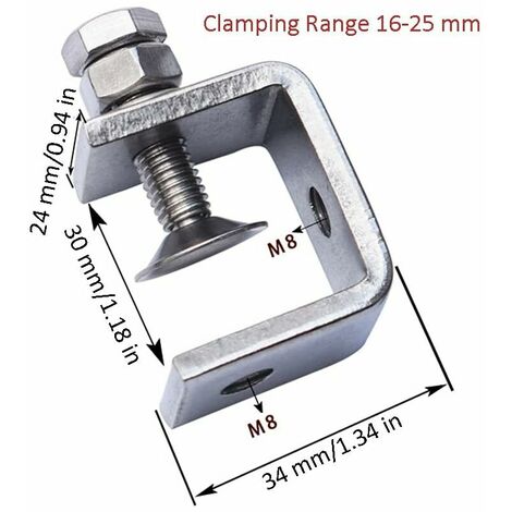 C Clamps, 4 Pieces Stainless Steel Heavy Duty Clamp, Heavy Duty C Clamp ...