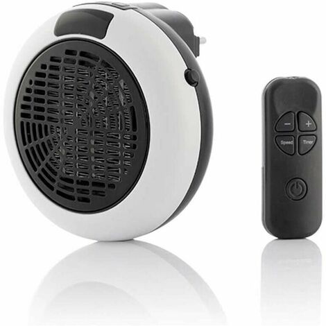 Electric Wall-Mounted Fan Heater - Wall Socket Heating with Thermostat ...