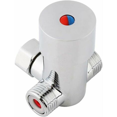 Mixer Valve - G1/2 Mixing Valve Hot Cold Water Thermostatic Mixing Valve