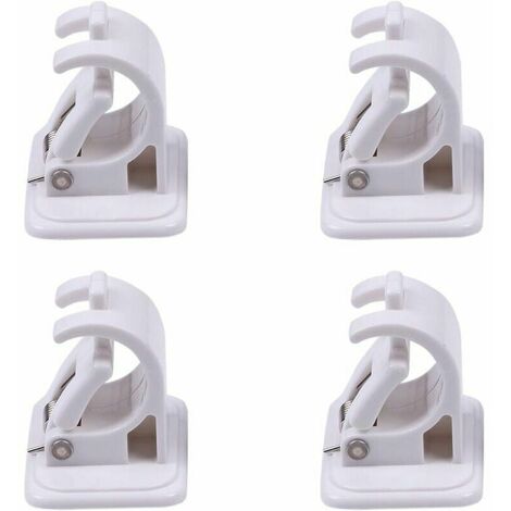 4 Pieces Curtain Rod Fixing Bracket, Self-adhesive Wall Hooks, Towel ...