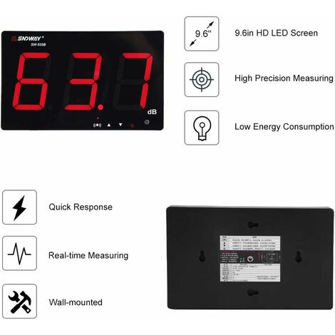 Professional Sound Level Meter with Set Alarm Thresholds Portable ...